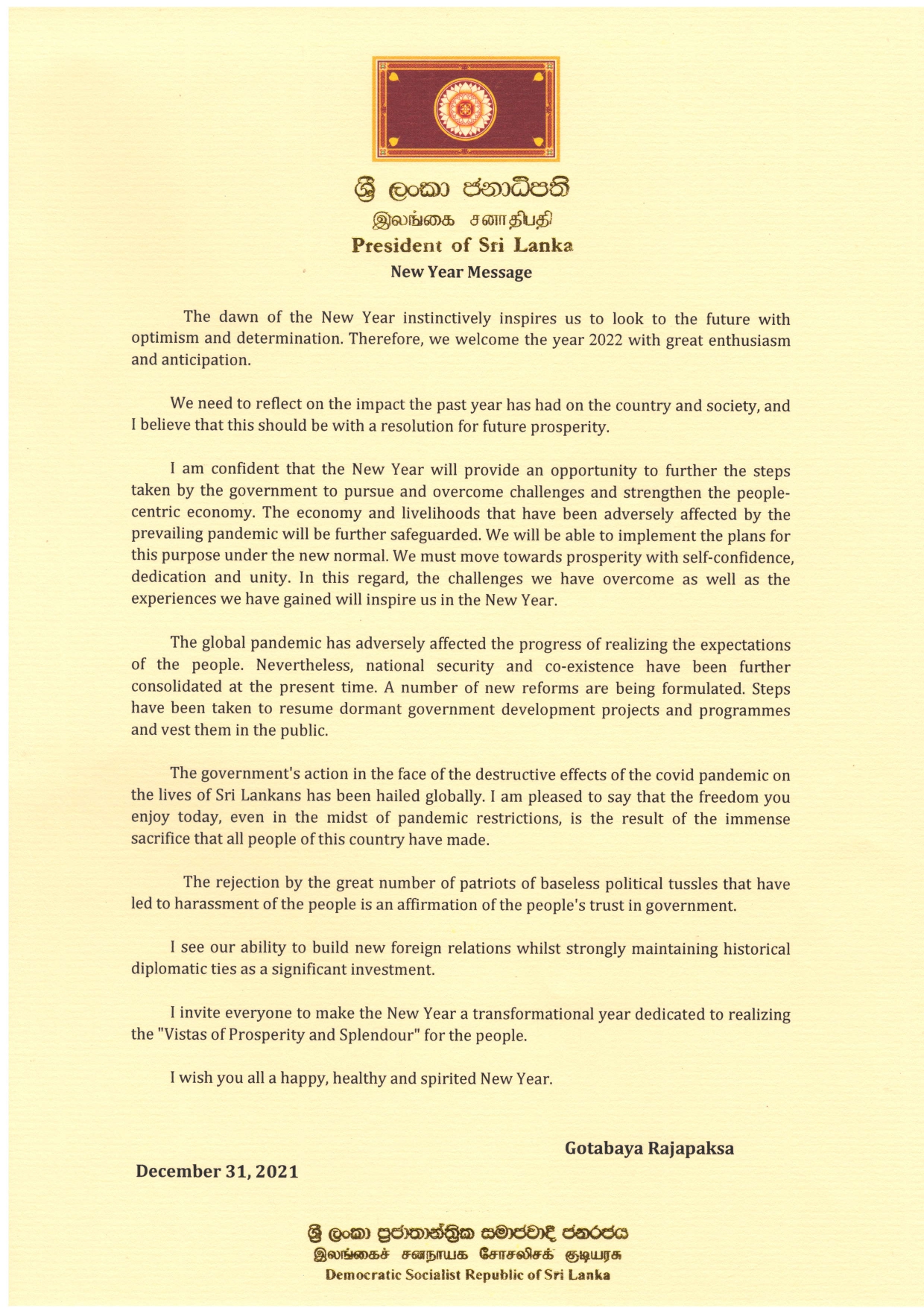 The Sri Lanka High Commission - Canberra, Australia